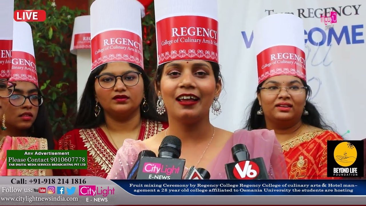 Regency college fruit mixing ceremony | Top Hotel Management College in Hyderabad | Regency College